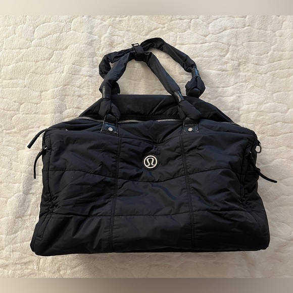 lululemon athletica | Bags | Lululemon Bon Voyage Quilted Duffle Yoga ...